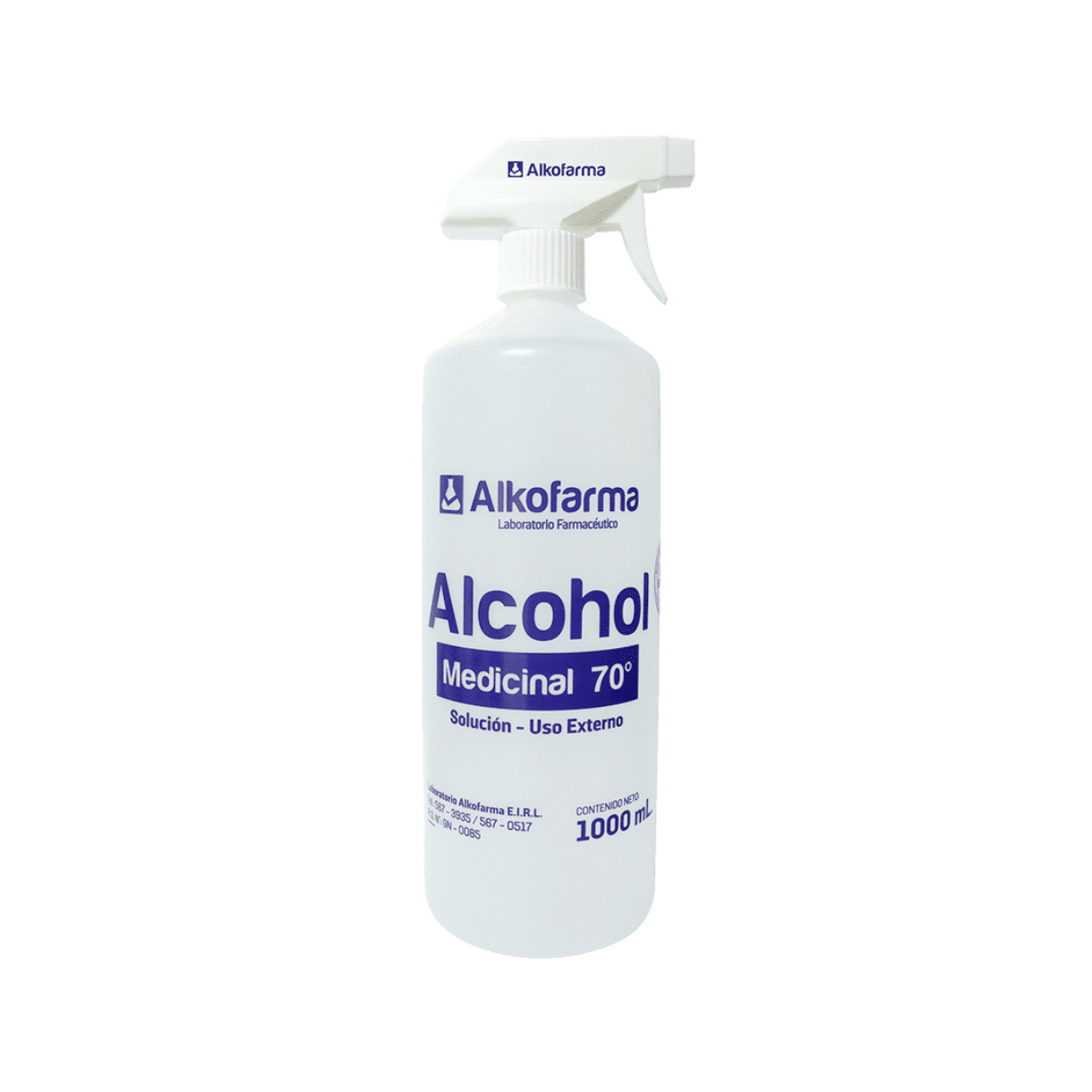 Alcohol Medicinal 70° con Atomizador 1 L Marca ALKOFARMA – Higia ...